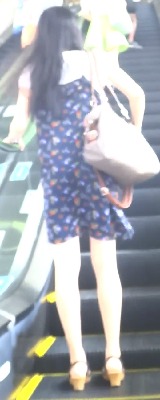 パンチラ盗撮 OLさん 黒地に白のレース付きパンツを超接近撮影 | デジタルコンテンツマーケット Pampi